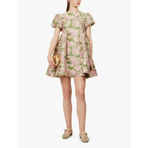 ワンピース sister jane Mountain Song Jacquard Dress Sister Jane Floral Jacquard Mini Dress - Mountain Song | Editorialist